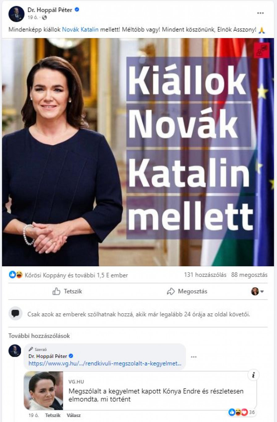 Frissítés: K. Endre felesége mégis azt állítja, férje írta a levelet ...