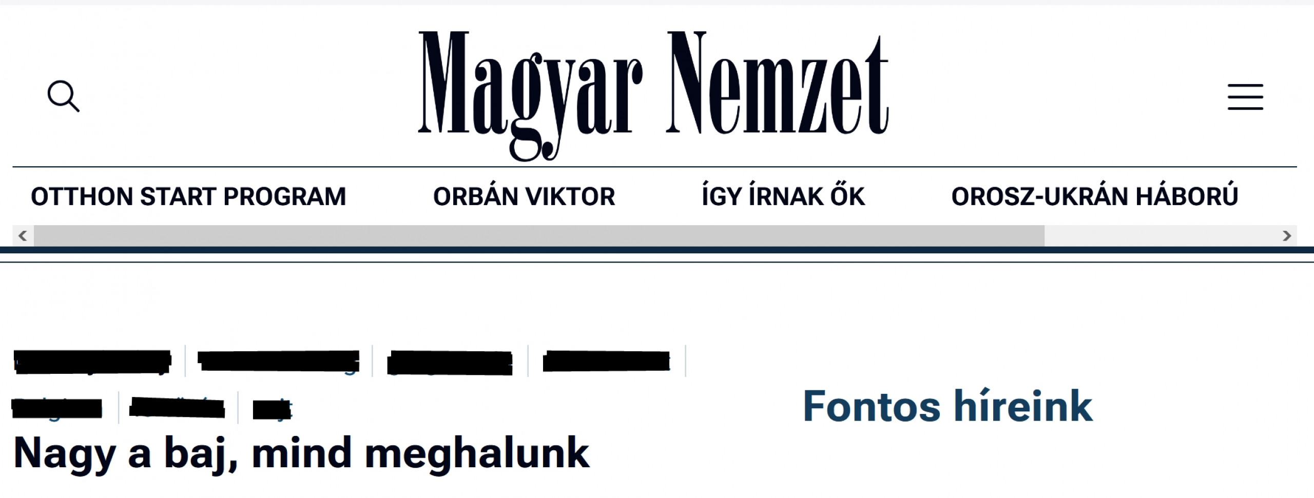 El se tudod képzelni, mire gondolt a Magyar Nemzet, amikor azt írta, mind meghalunk